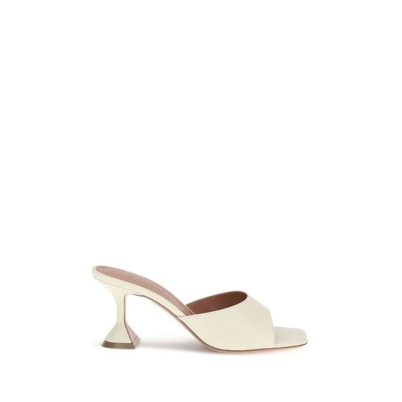 Amina Muaddi | Shoes | Amina Muaddi Cream Calf Leather Bos Taurus Flat ...